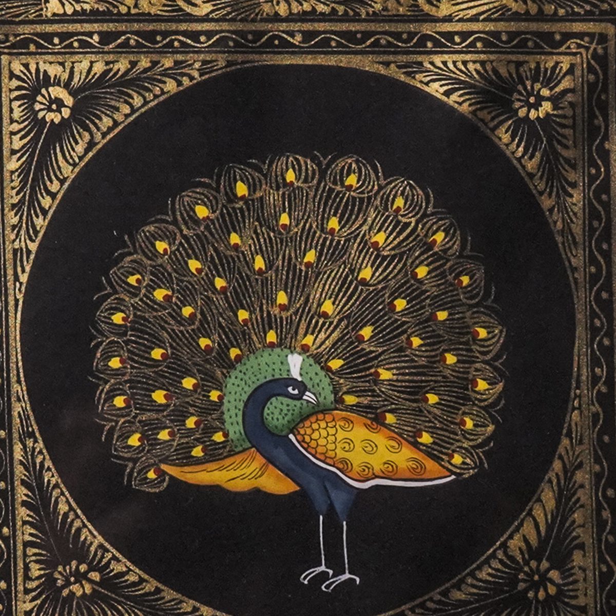 Buy The Gilded Peacock- Miniature Painting | Haath Ka Bana